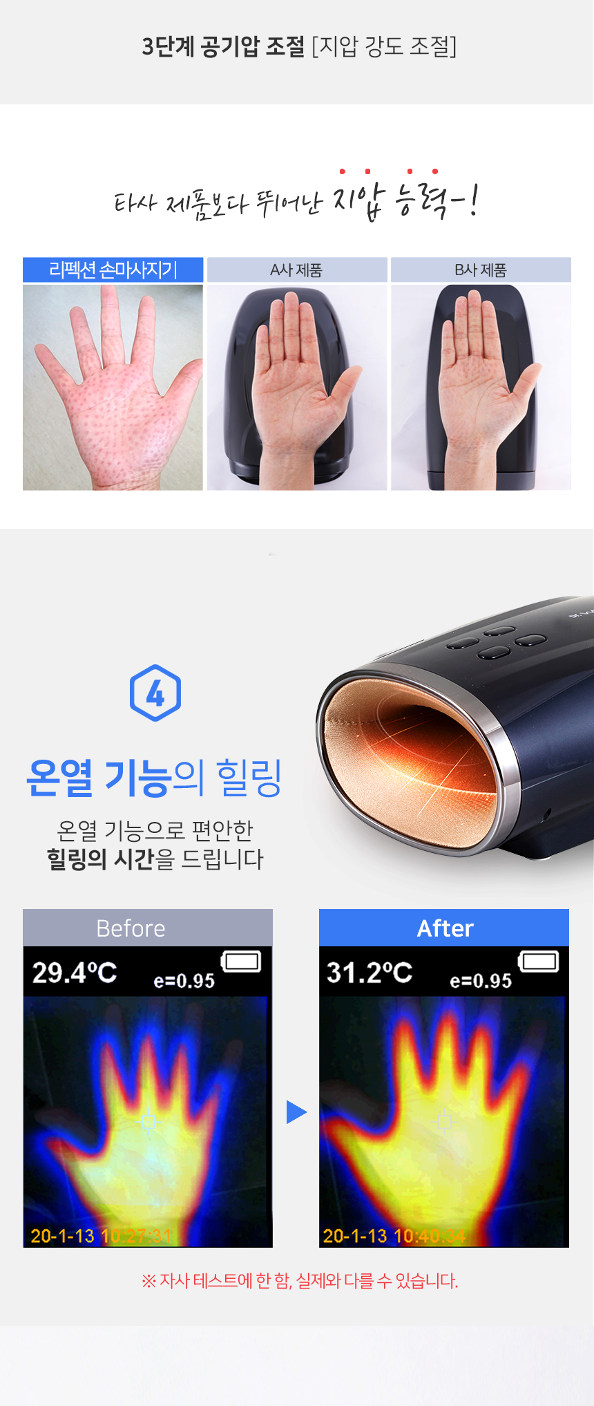 닥터웰 LCD터치 손목 손마사지기 무선 손 핸드 안마기 DR-850 (화이트)